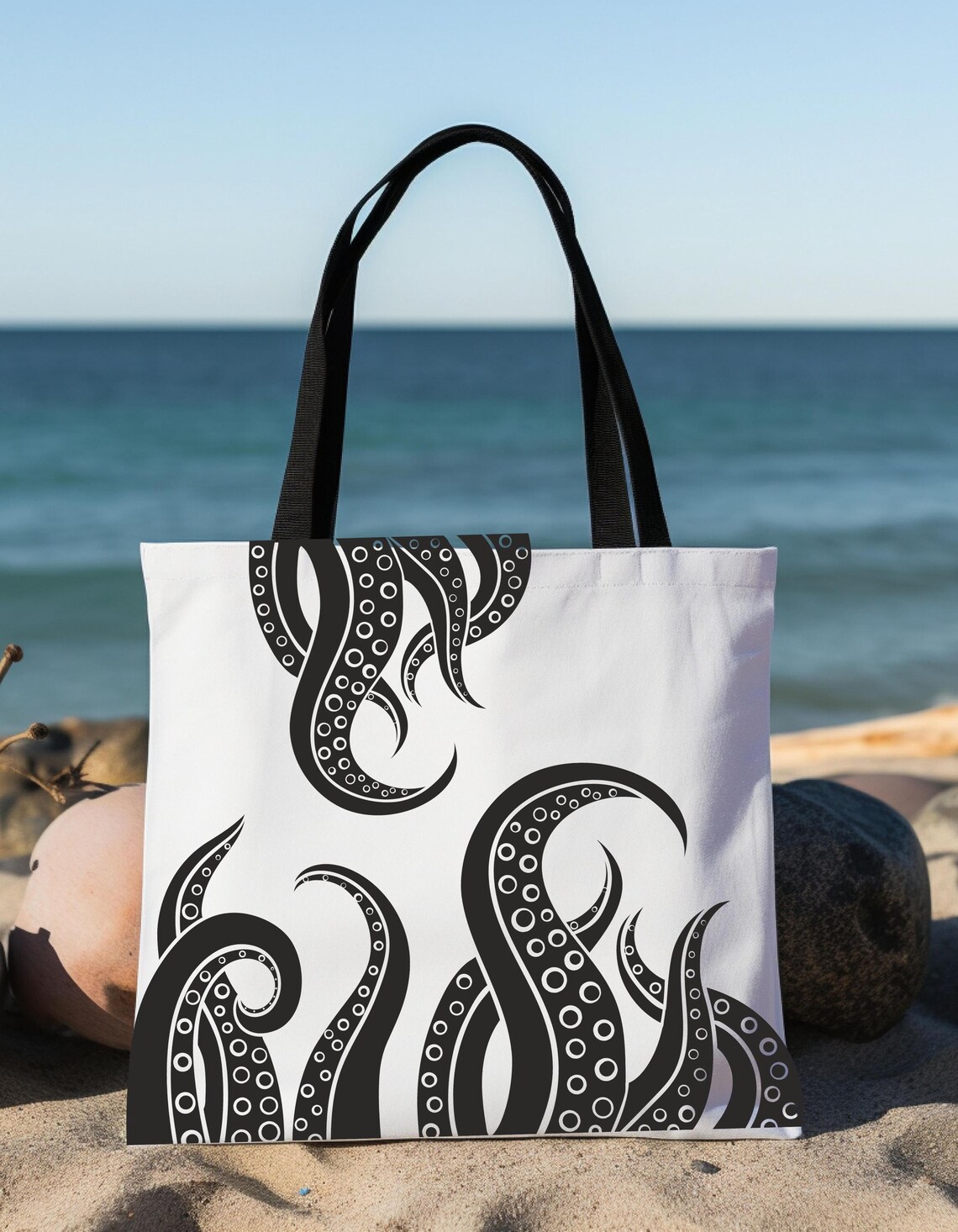 Tote Bag . Journey Well 'leviathan' Octopus Tote. Beautiful Reusable ...