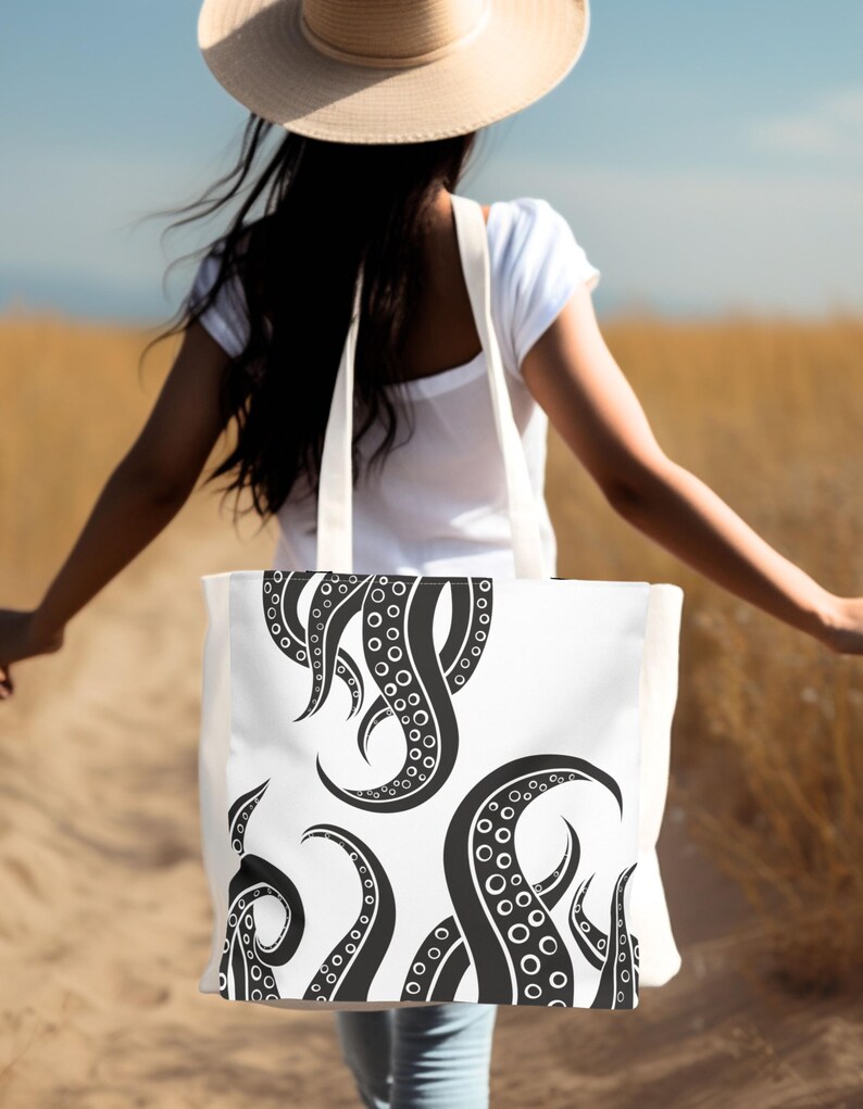 Tote Bag . Journey Well 'leviathan' Octopus Tote. Beautiful Reusable ...
