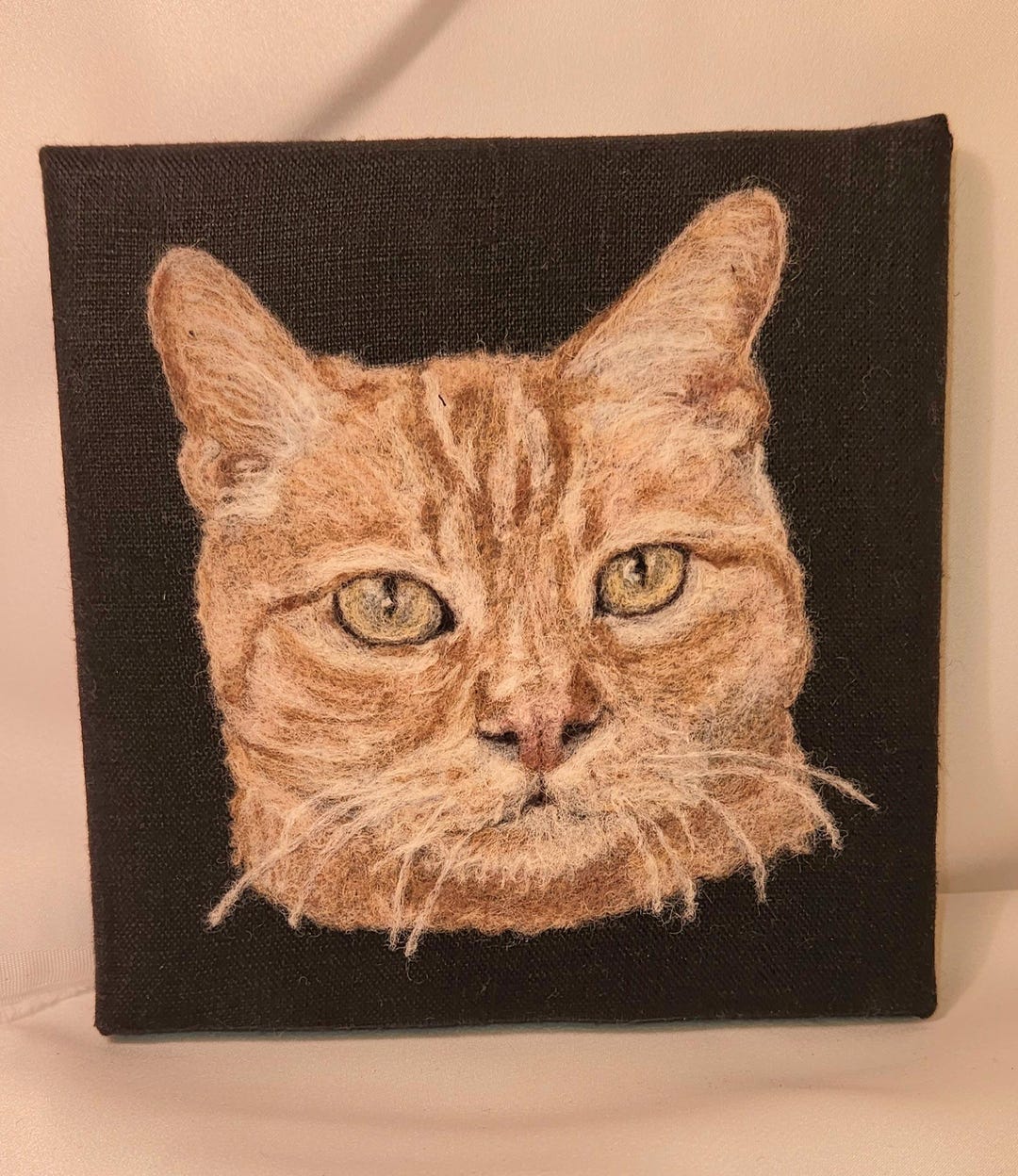 Yellow Striped Cat, 6 Inch Square - Etsy