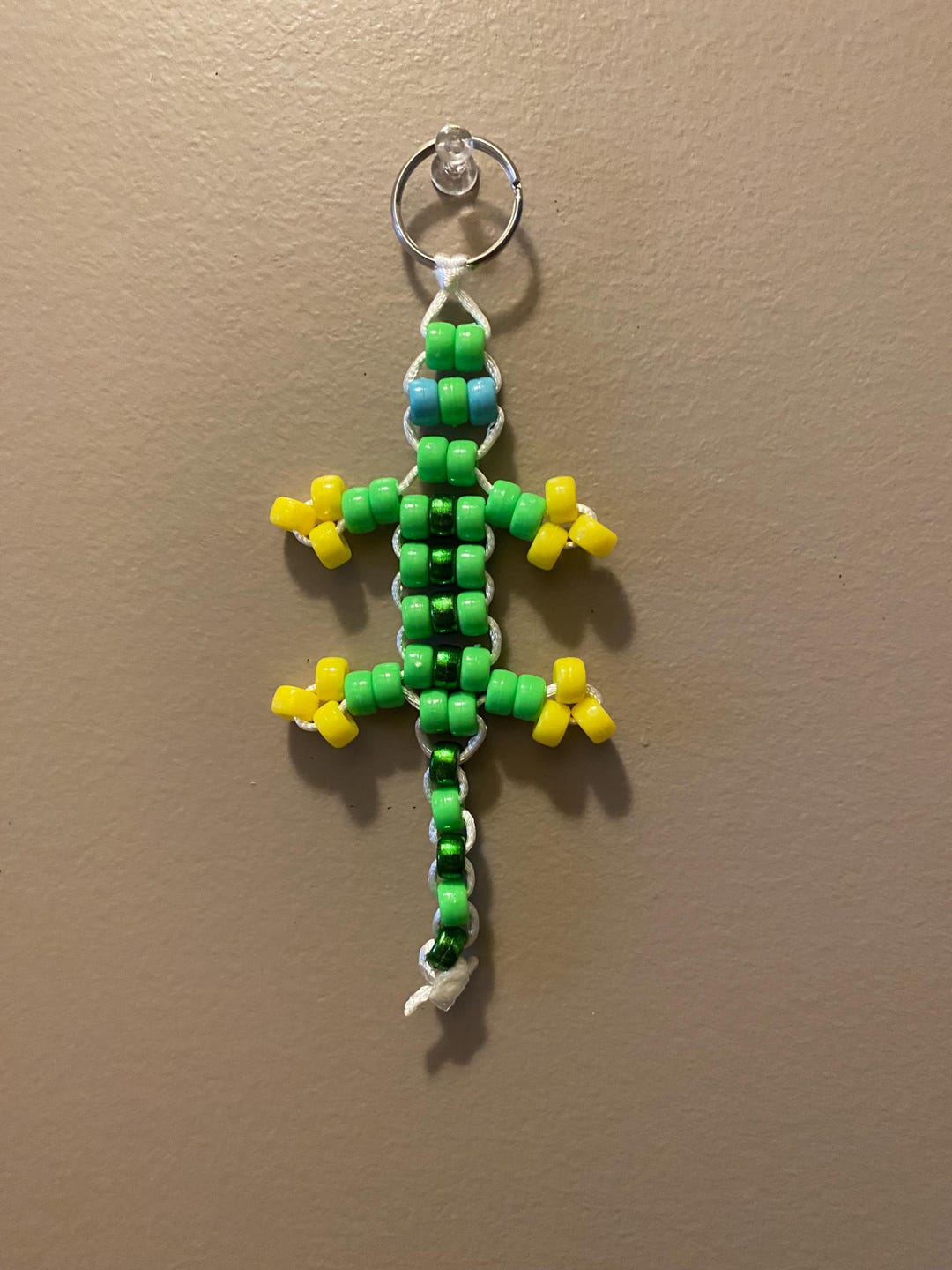 Pony Bead Lizard Keychain - Etsy