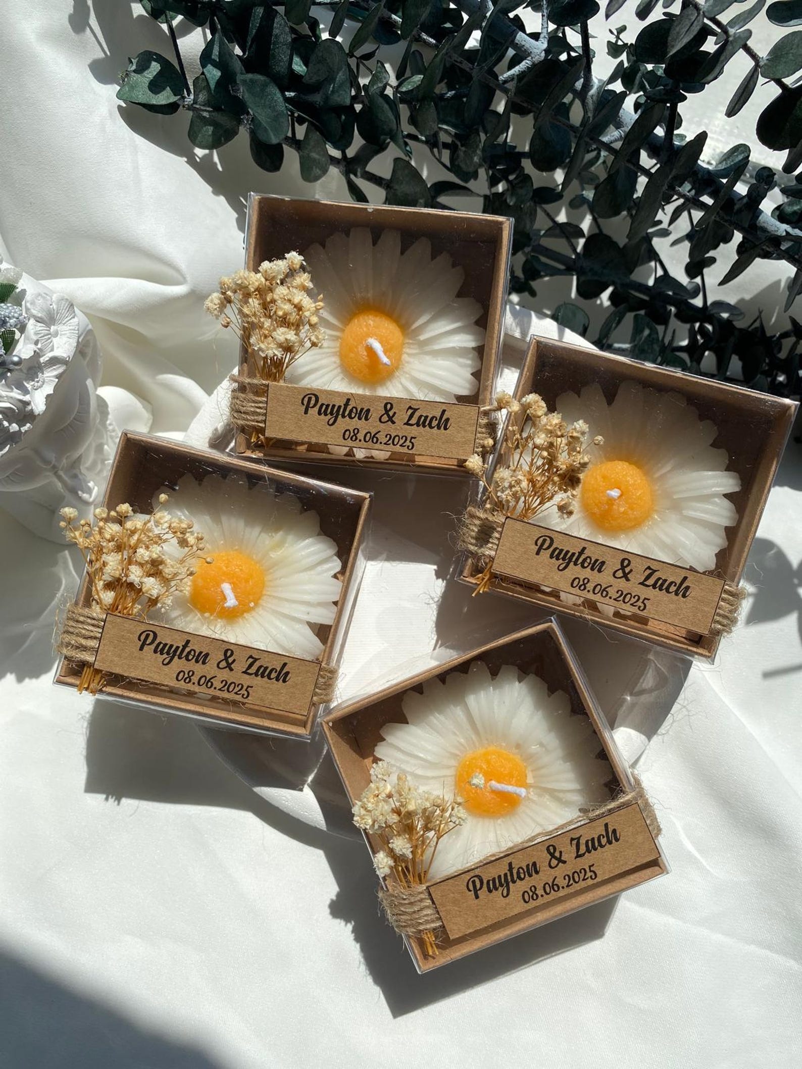 Wedding Daisy Candle Gifts | Bridal Shower Candle Favors | Unique ...