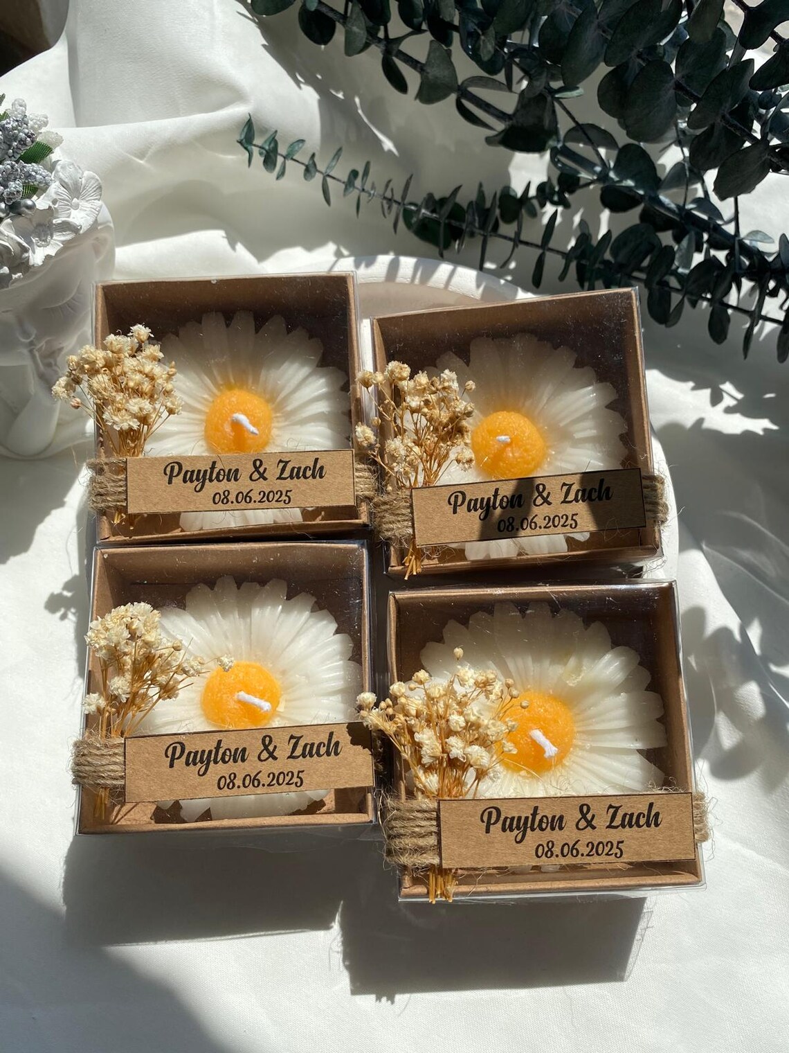 Wedding Daisy Candle Gifts | Bridal Shower Candle Favors | Unique ...