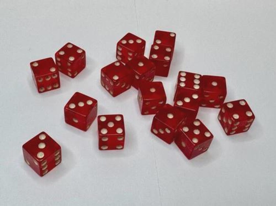 VINTAGE Red Bakelite Catalin Mah Jongg Dice 8 Doll. Each One - Etsy UK