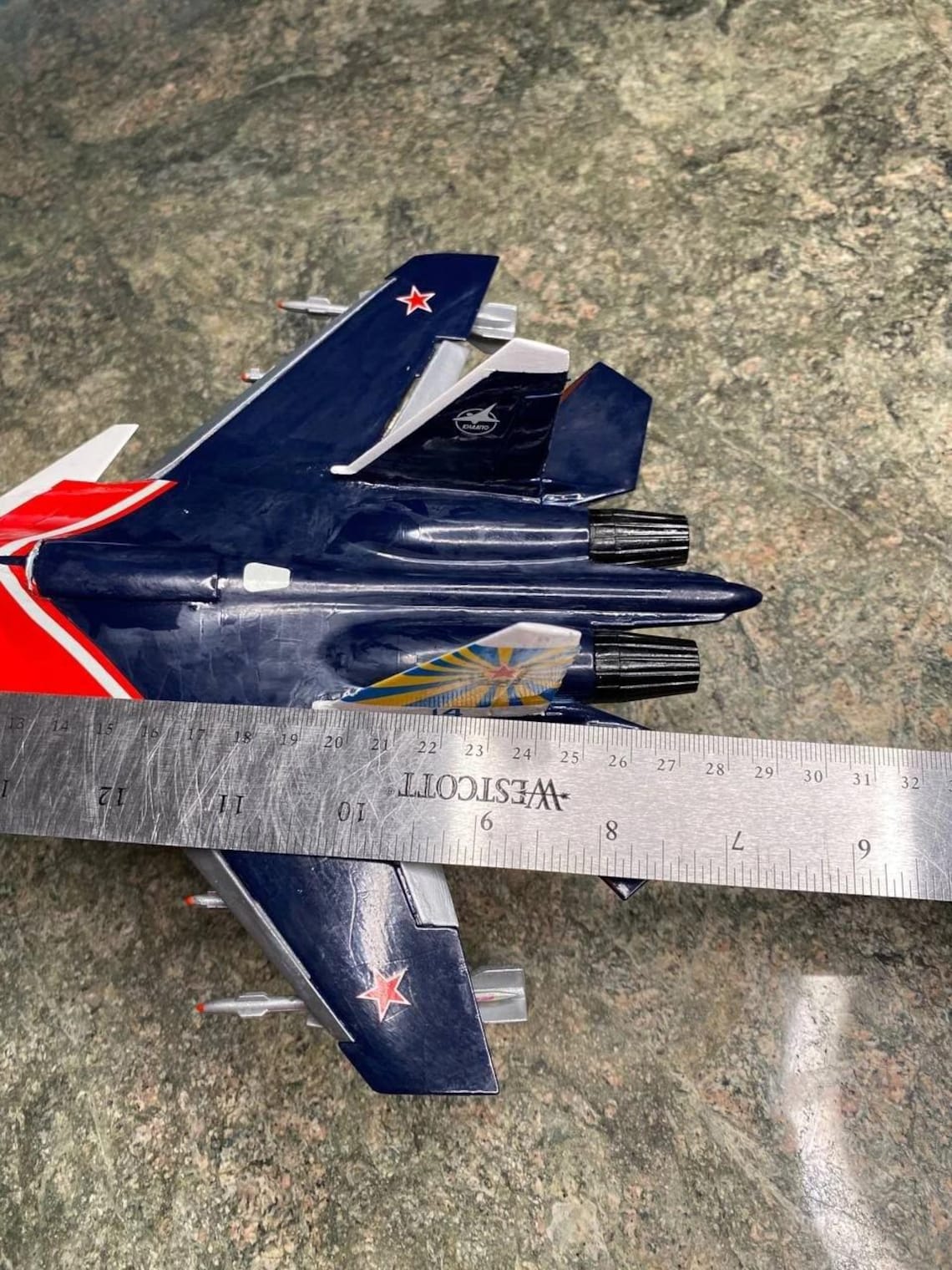 1:48 46CM Sukhoi SU27 Fighter Airplane Diecast Military Aircraft Plane ...