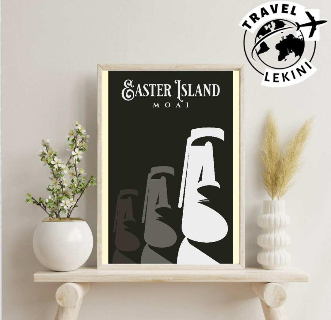 Moai Statues of Easter Island Art - Caster Island Wall Print ...