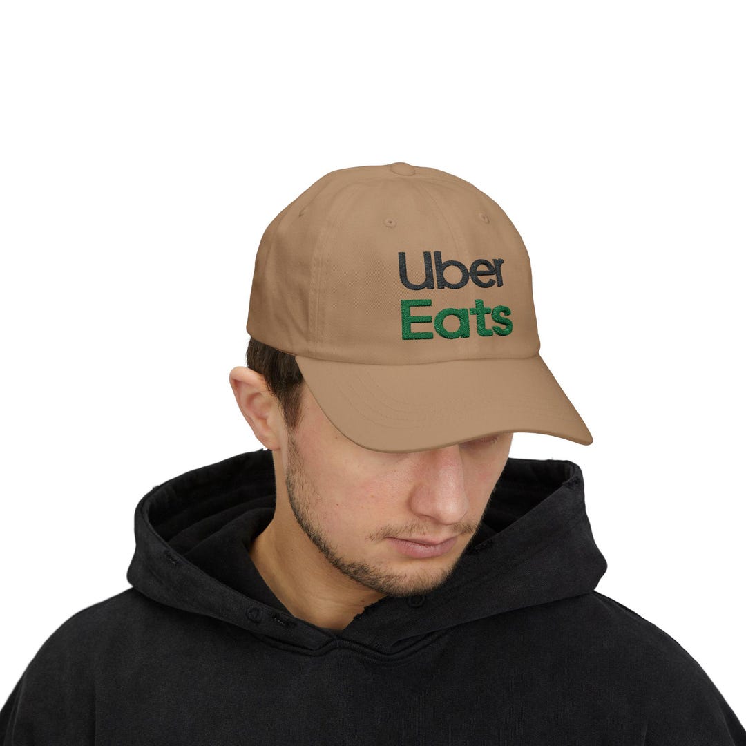 Ubereats Embroidery Dad Cap Classic Baseball Hat, Food Delivery Cap, Trendy Dad Hat, Cool Urban ...