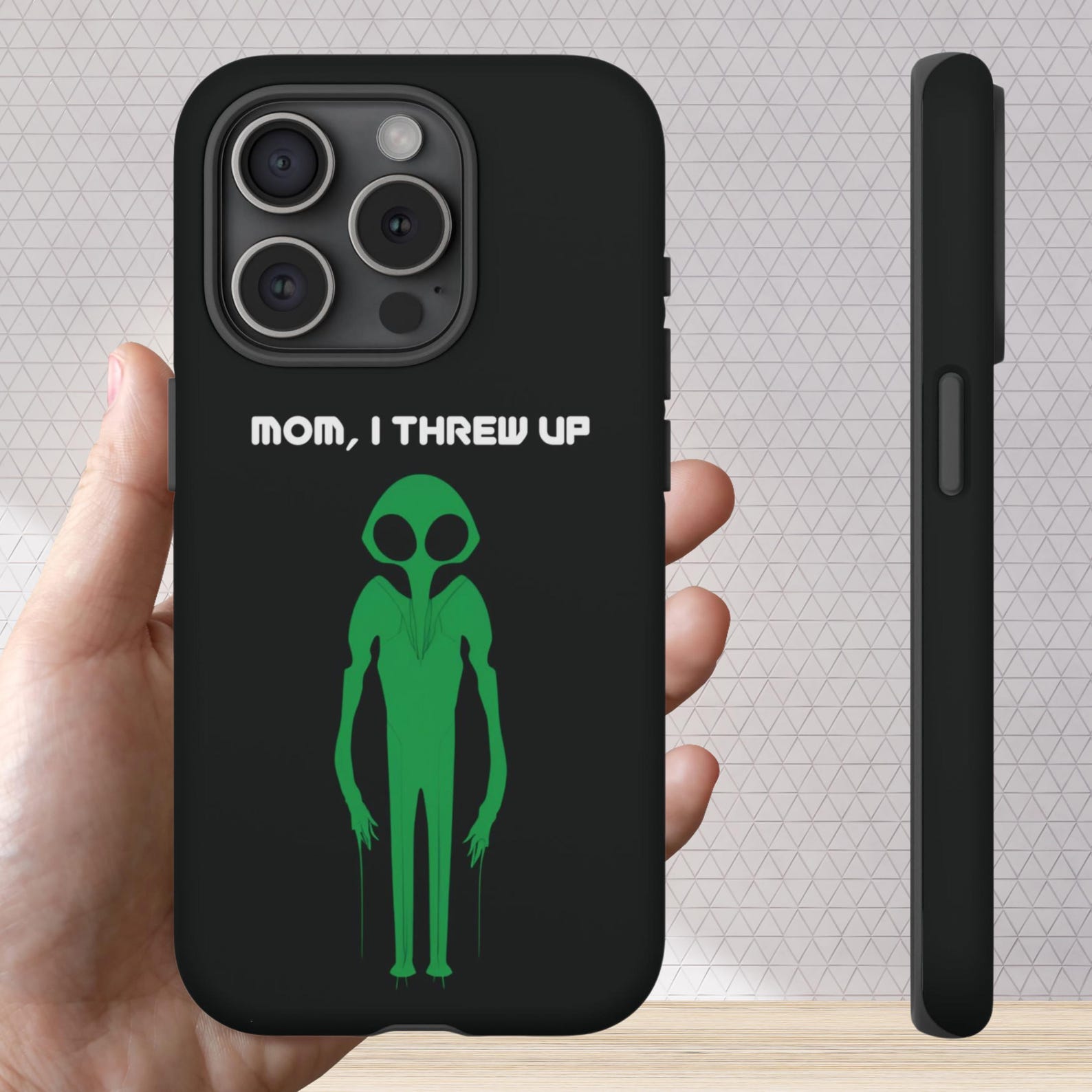 Alien Phone Case Funny Meme Design Quirky Cosmic Phone Cover Glossy ...