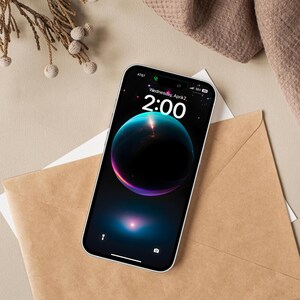 Silver Planet Phone Wallpaper, Space Theme for iPhone and Android ...