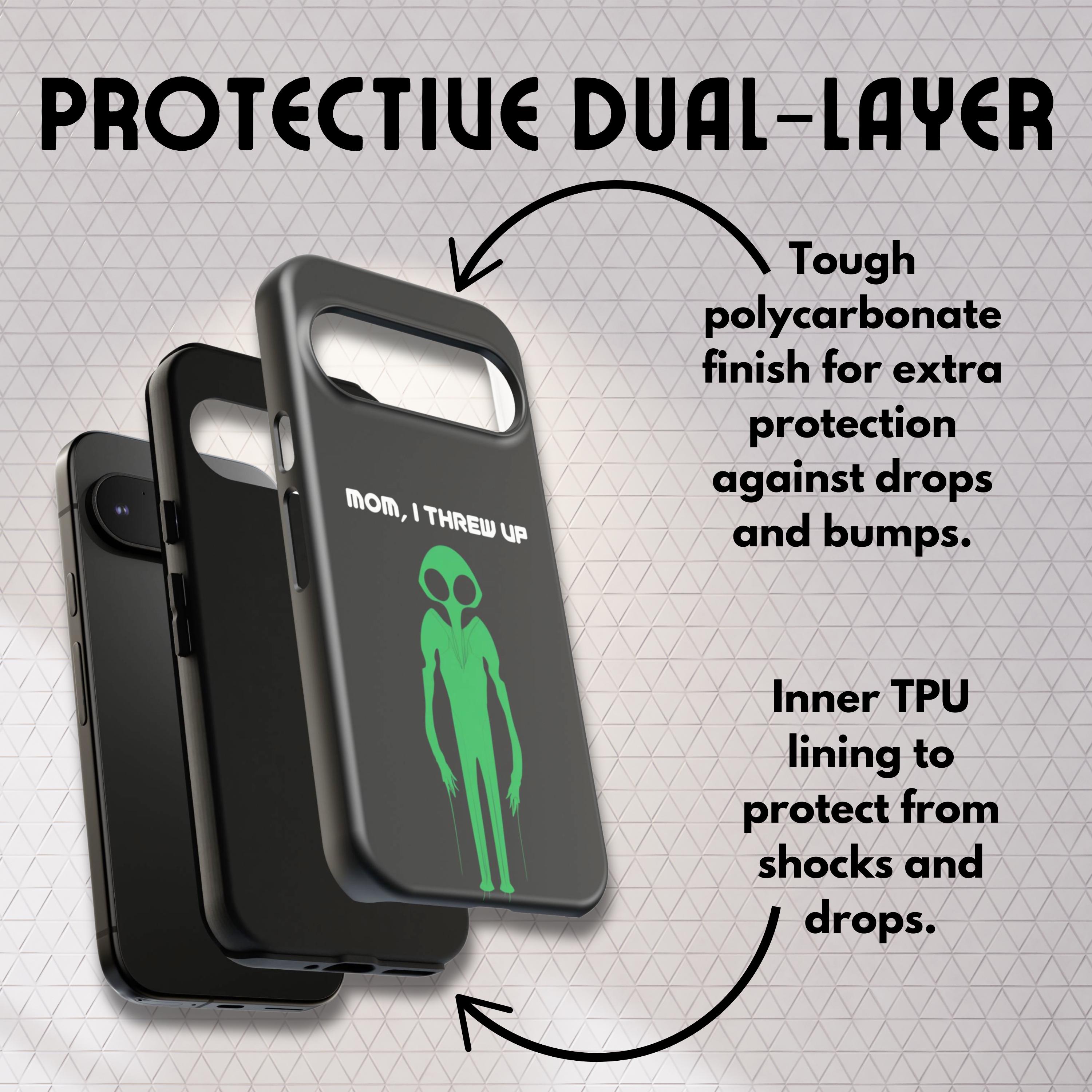 Alien Phone Case Funny Meme Design Quirky Cosmic Phone Cover Glossy ...