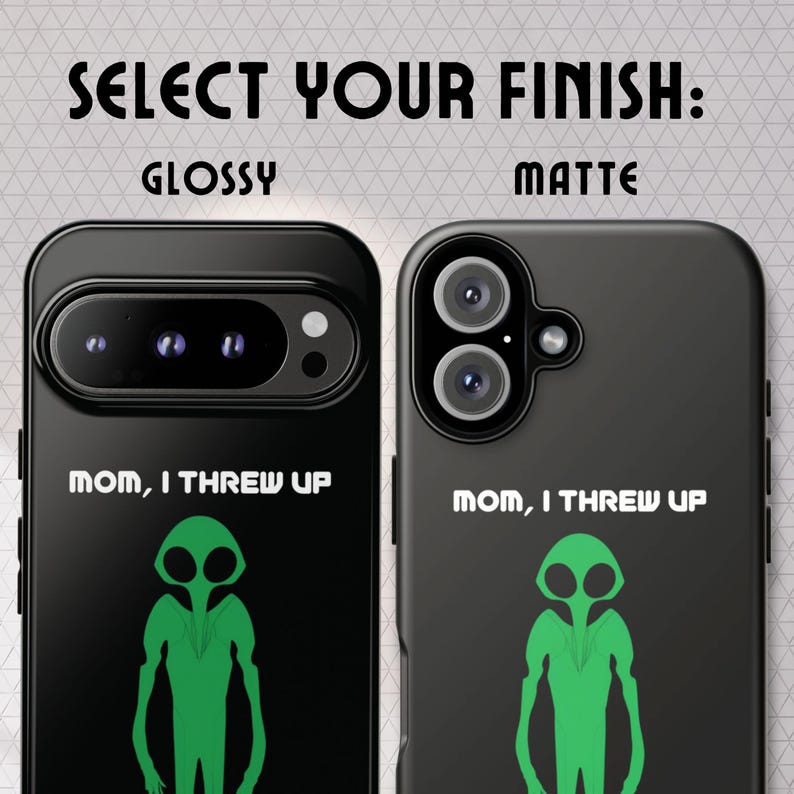Alien Phone Case Funny Meme Design Quirky Cosmic Phone Cover Glossy ...