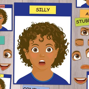 Boy Emotions Activity, Printable Feelings Chart Preschool Pre-k ...
