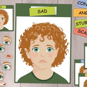 Boy Emotions Activity, Printable Feelings Chart Preschool Pre-k ...