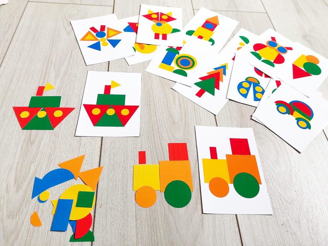 Shape Puzzle Game for Kids, Printable PDF Educational Preschool and ...