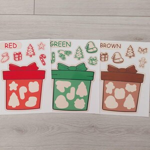 Color Matching Activity Kids for Holiday, Christmas Color Sorting Game ...