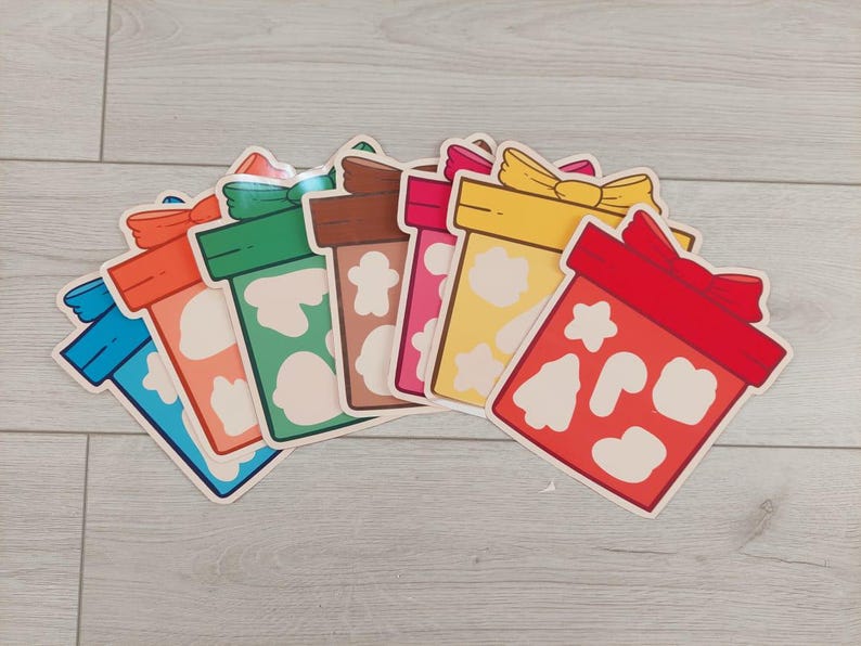 Color Matching Activity Kids for Holiday, Christmas Color Sorting Game ...