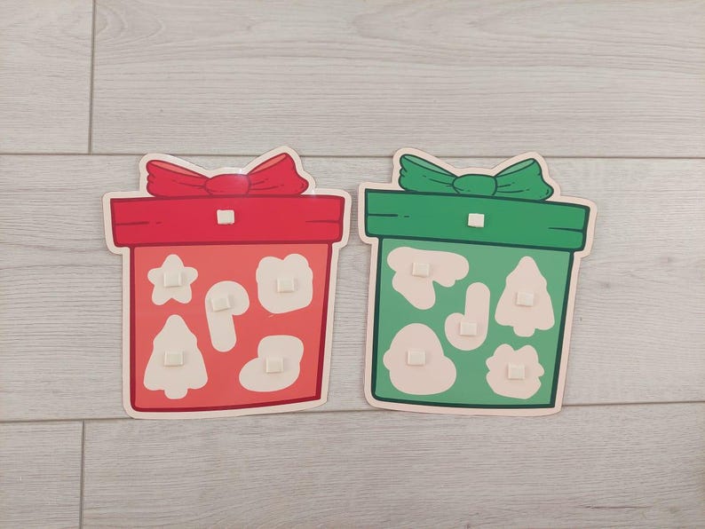 Color Matching Activity Kids for Holiday, Christmas Color Sorting Game ...