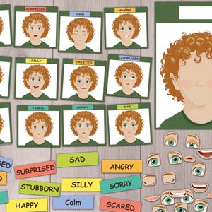 Boy Emotions Activity, Printable Feelings Chart Preschool Pre-k ...