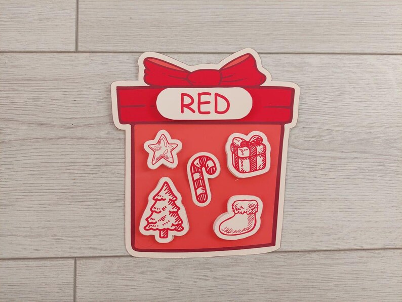 Color Matching Activity Kids for Holiday, Christmas Color Sorting Game ...