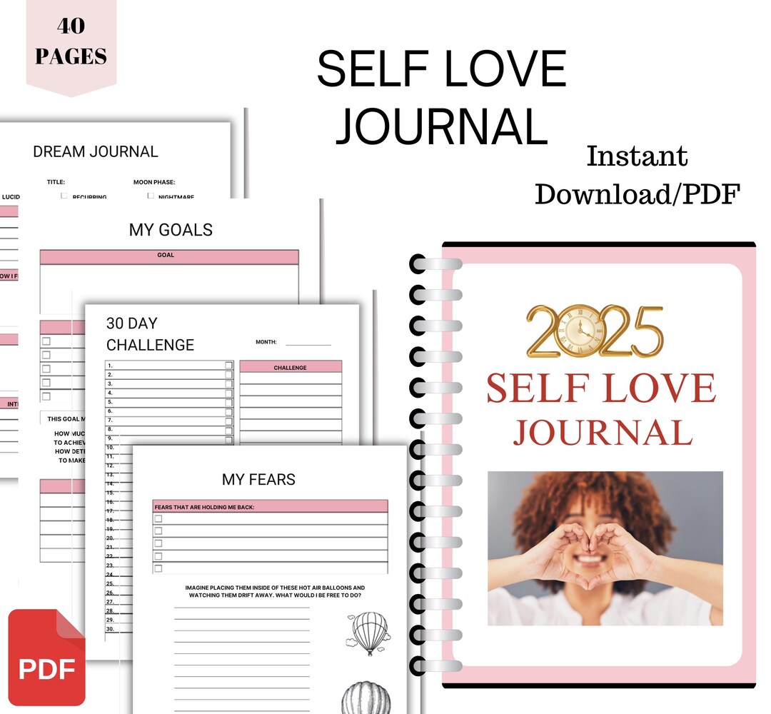Self Love Planner Printable and Editable Template For, Self Care ...