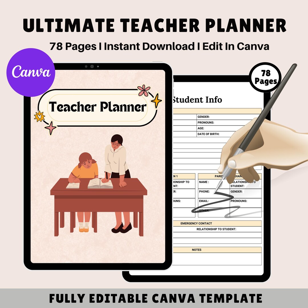 Ultimate Teacher Planner | Printable Digital PDF | Lesson Plan ...