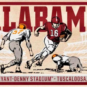 University of Alabama Wall Art Ticket Bryan Denny Stadium PNG &JPEG ...