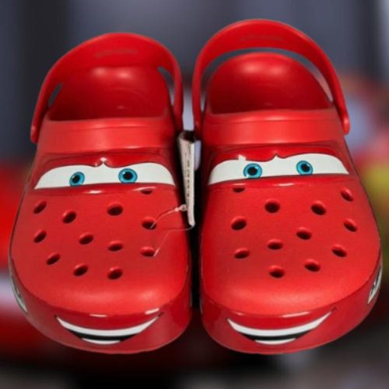Lightning Mcqueen Crocs Customizable Shoes Funny Tiktok Gift Kids Car ...