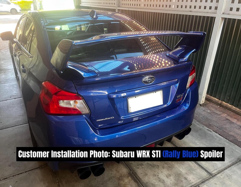 2014–2021 Subaru WRX STI Gloss Black Rally-style Rear Wing Spoiler ...