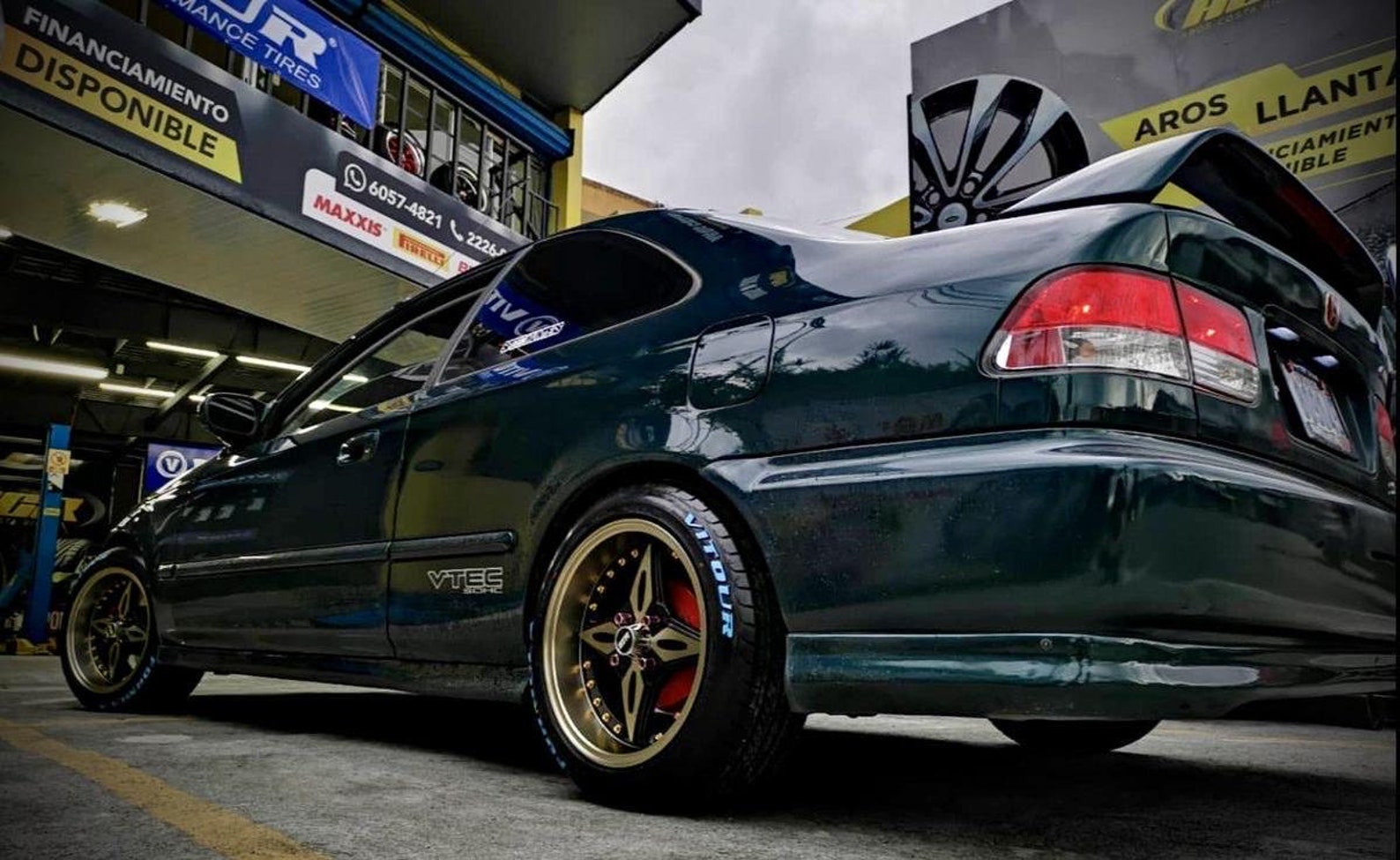 Honda Civic Classic Pure Black Spoiler With Light - Etsy