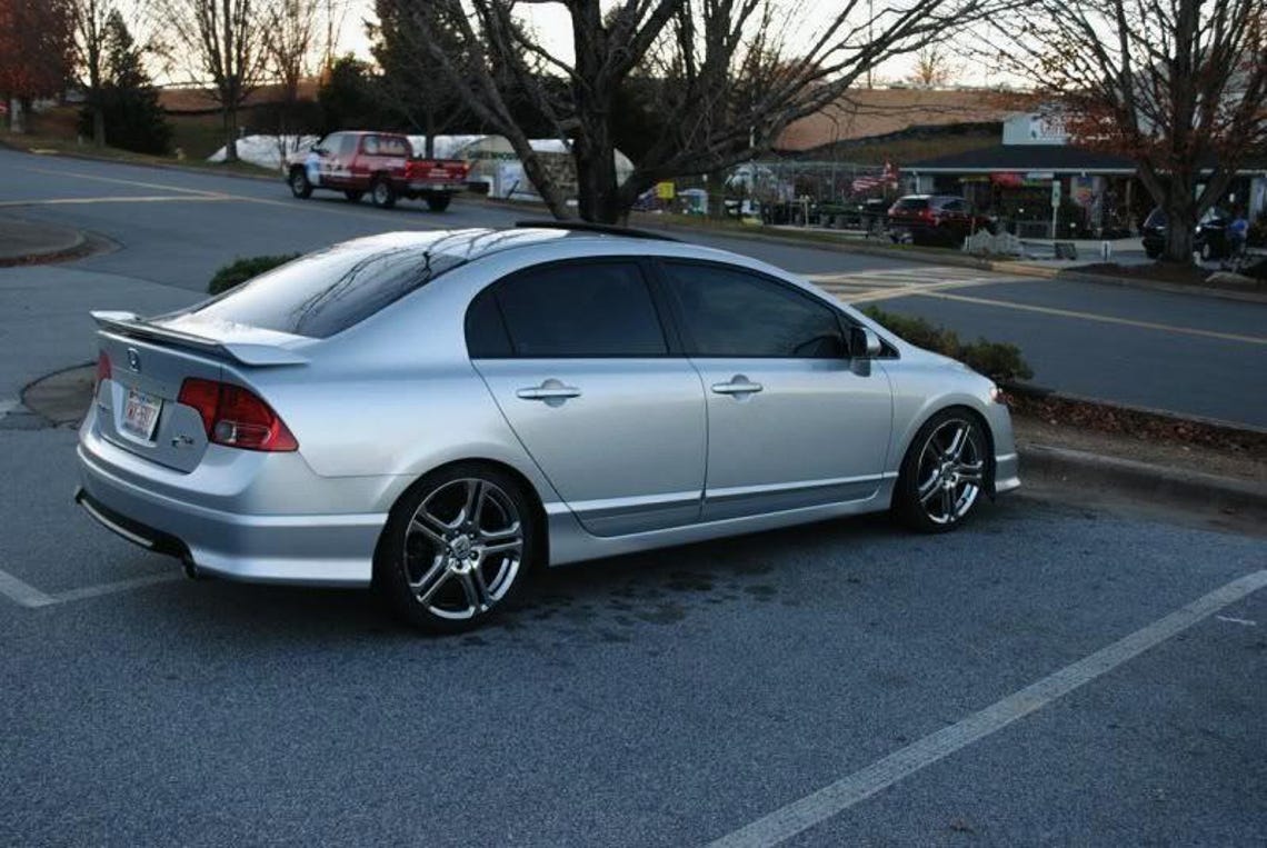 Honda Civic Classic Pure Black Spoiler With Light - Etsy