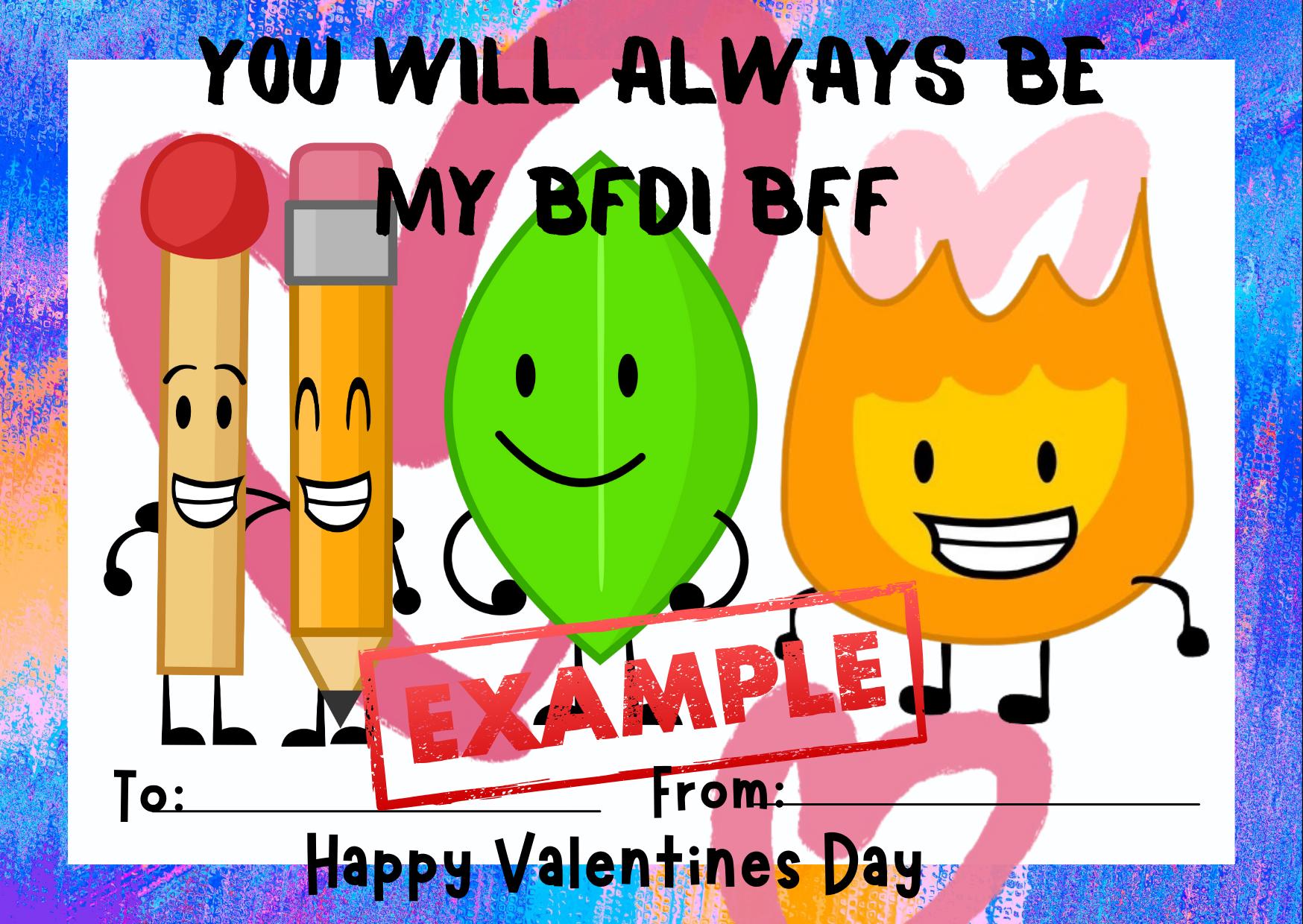 BFDI Battle for Dream Island Digital Valentines Day Cards - Etsy