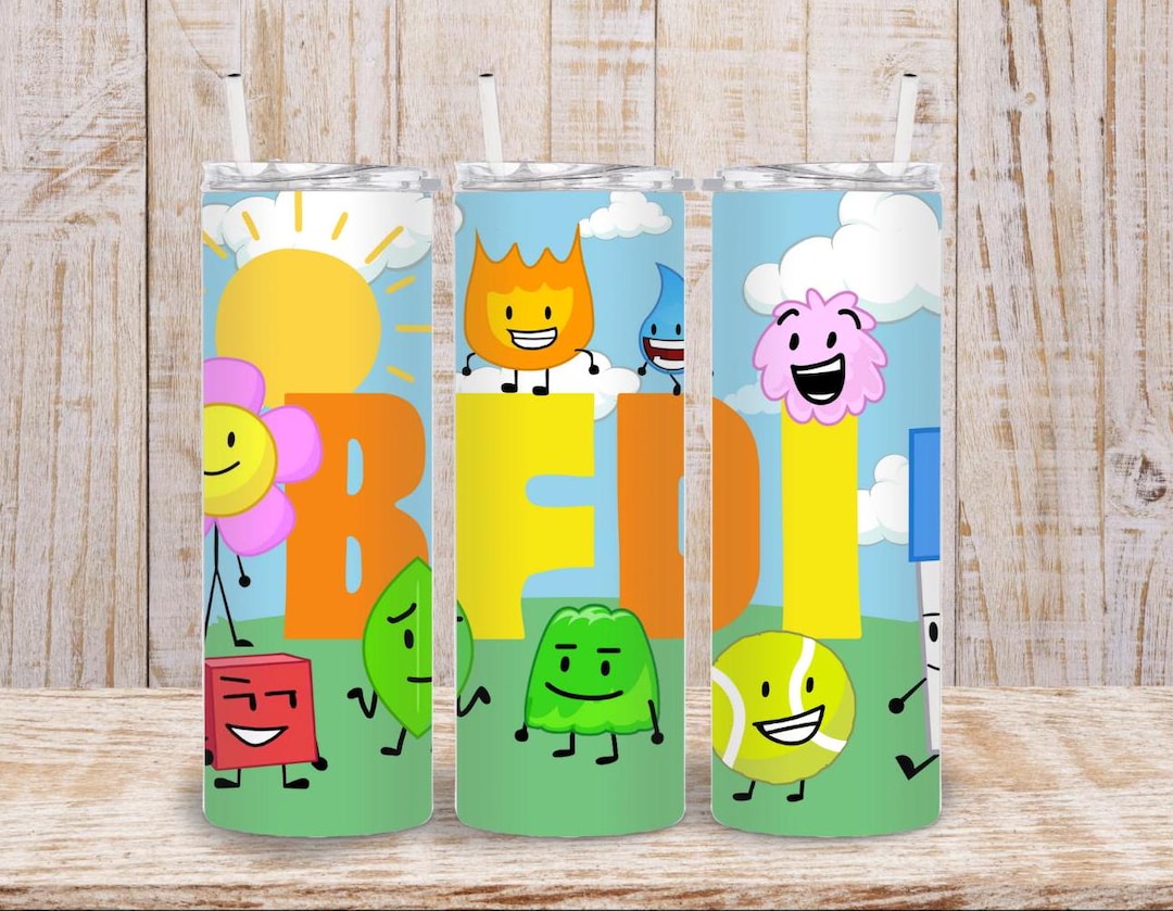 BFDI 20oz Stainless Steal Tumbler With Lid and Straw - Etsy