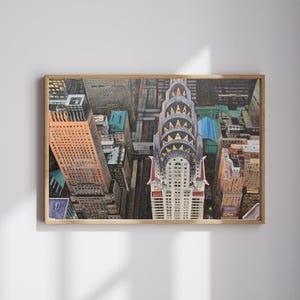 Chrysler Building Aerial View – Iconic NYC Skyline Art Print, Modern ...