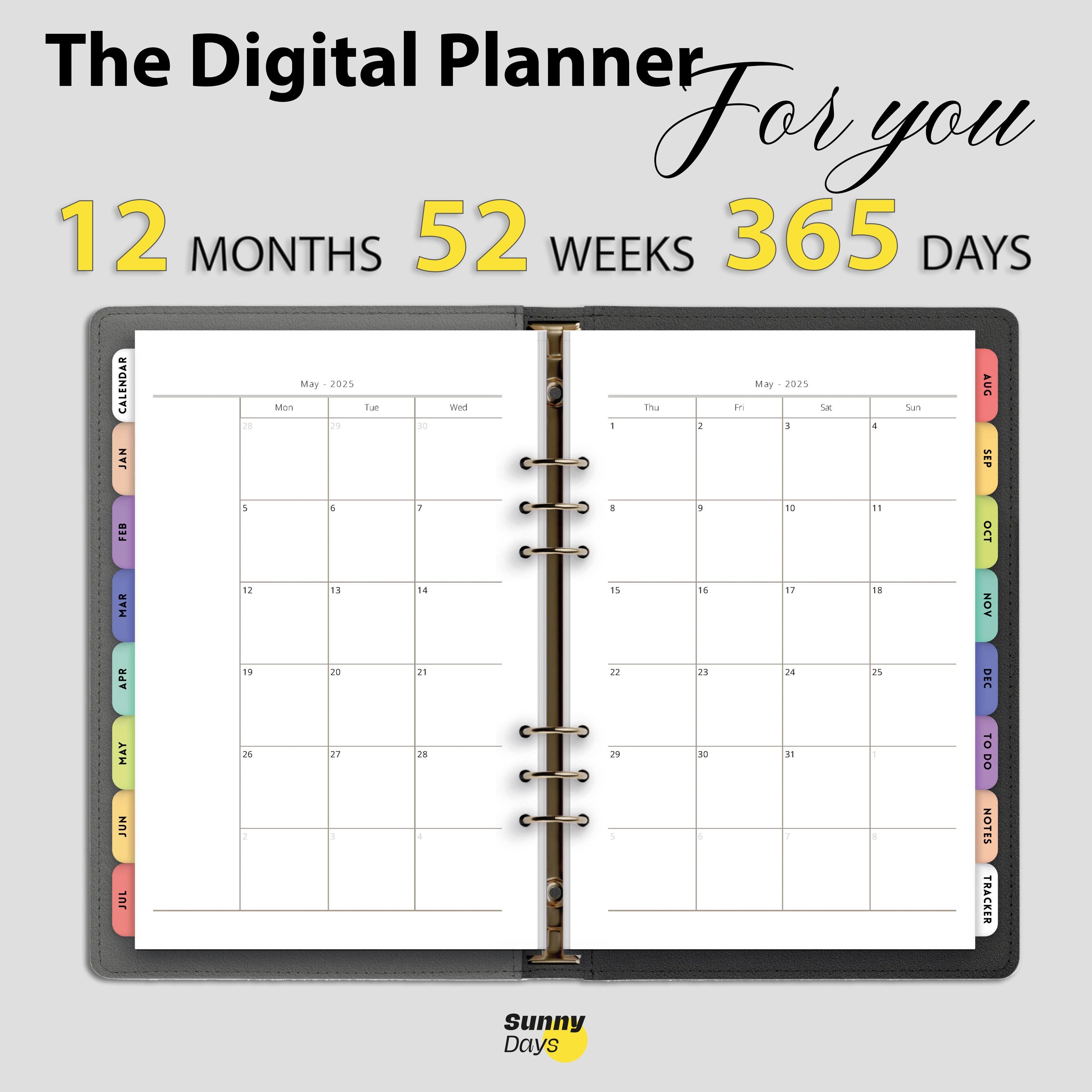 Digital Planner 2025 Goodnotes Planner, Daily Weekly Monthly Planner ...