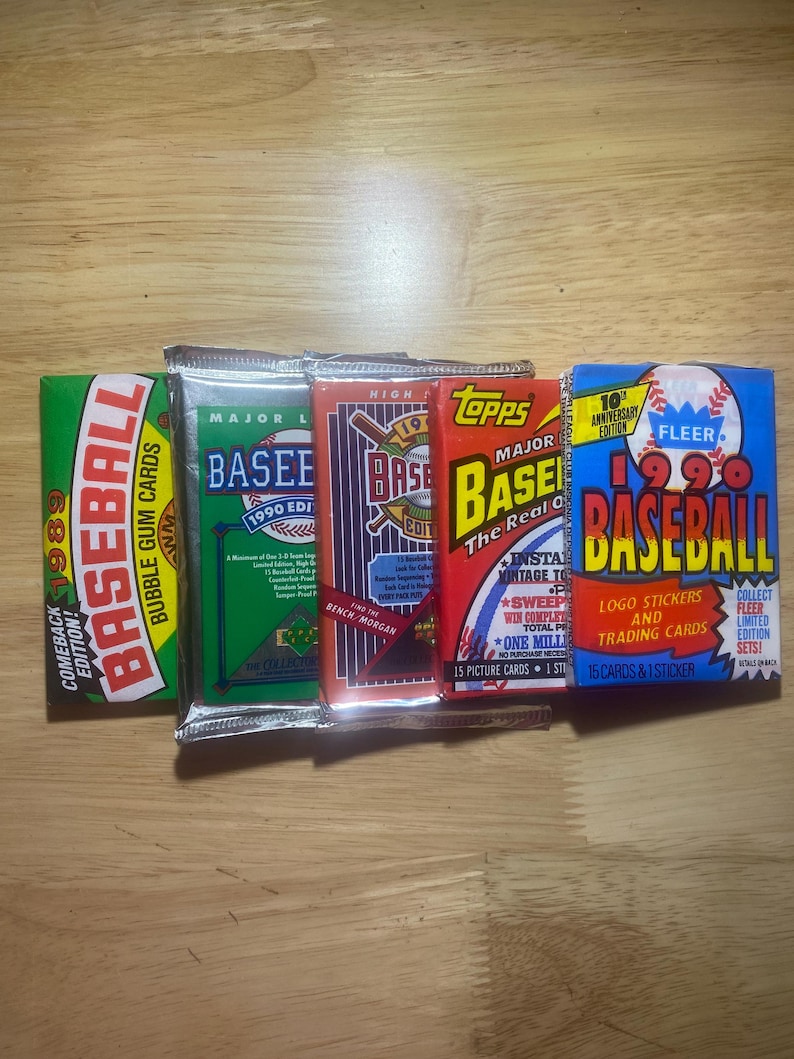 Vintage Unopened Packs Baseball Cards! - Etsy