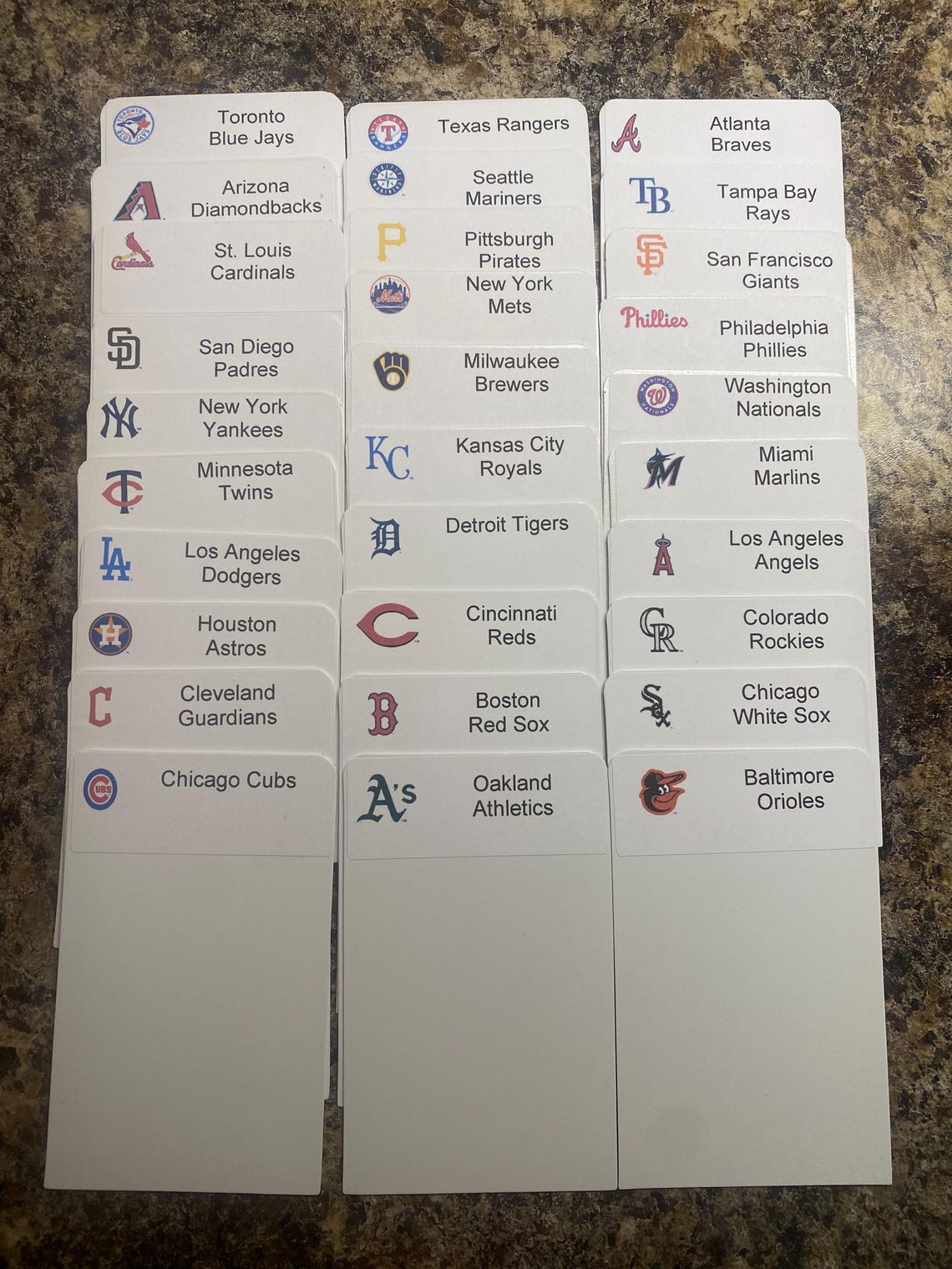 Logo Team Labels for Tall Sports Card Dividers. LABELS ONLY. Mlb,nba ...