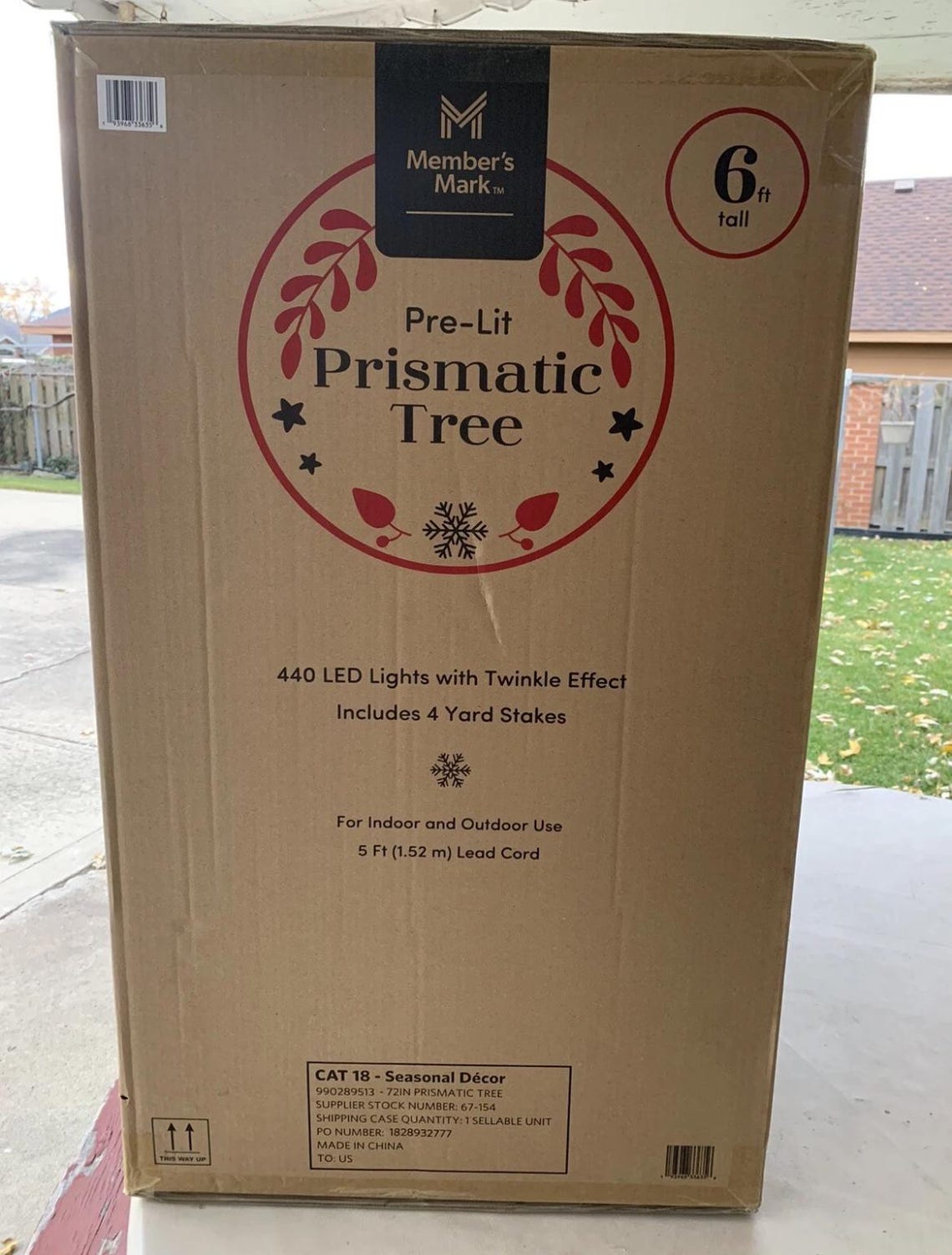 Member's Mark 6' Pre-lit Prismatic Tree INDOOR OUTDOOR CHRISTMAS Decor ...
