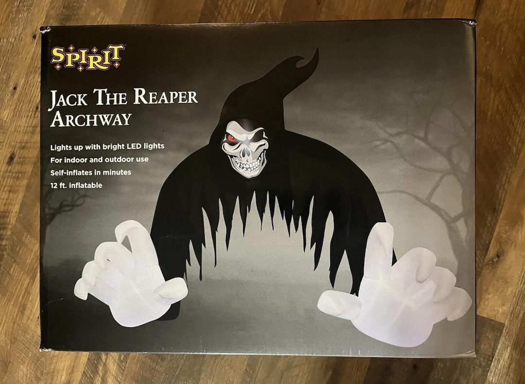 Spirit Halloween 12 Ft Light-up Jack the Reaper Archway Inflatable ...