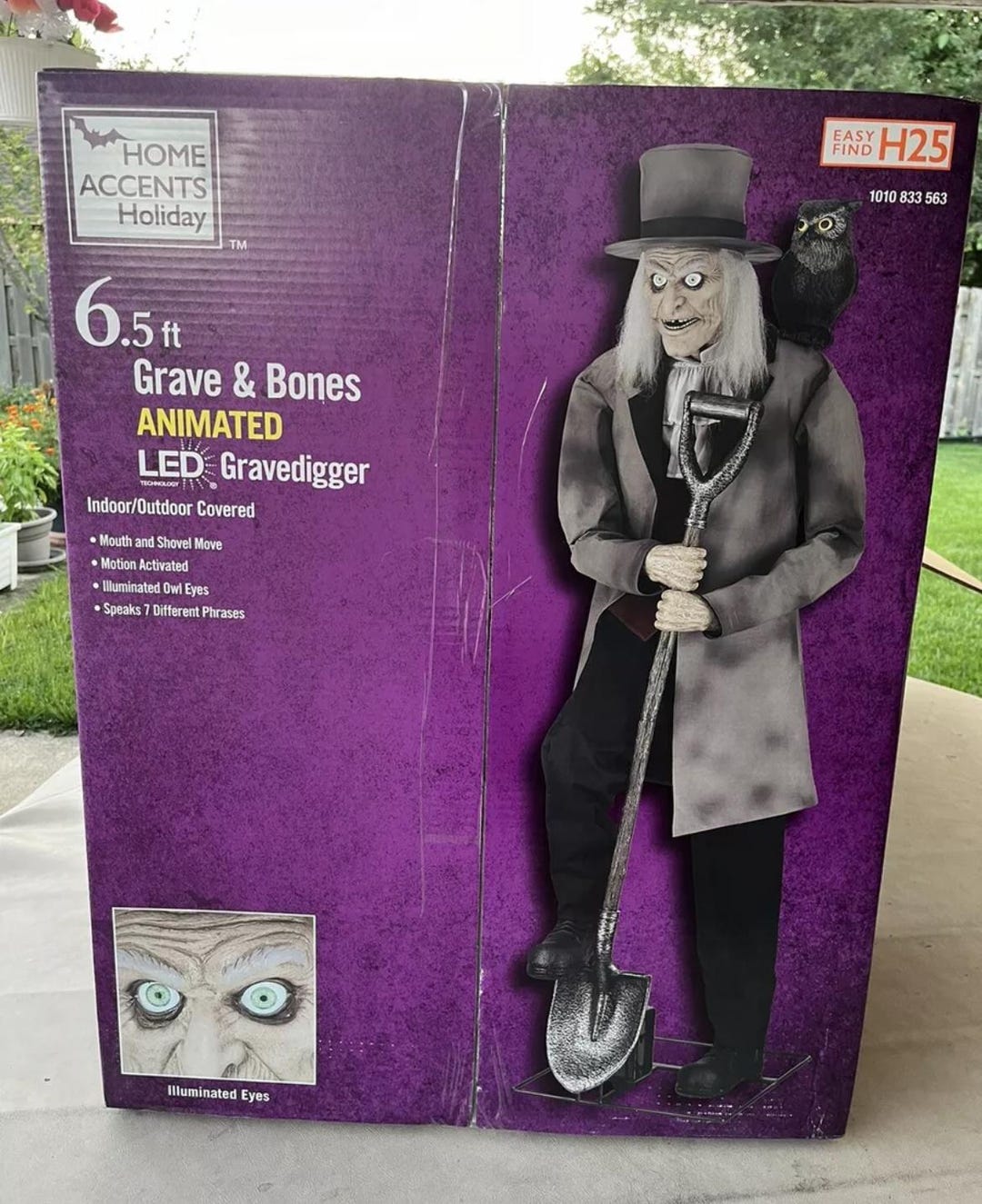 Home Accents Grave & Bones Holiday 6.5 Ft Animated LED Gravedigger ...