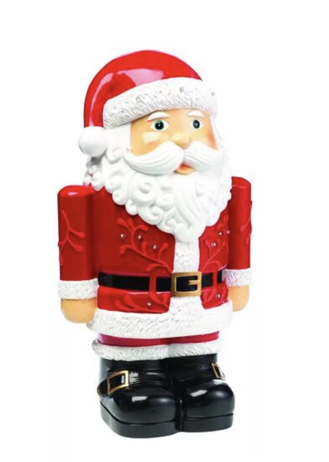 18.5” LED Resin Light up Santa Claus Statue 2 Light Modes Made in ...