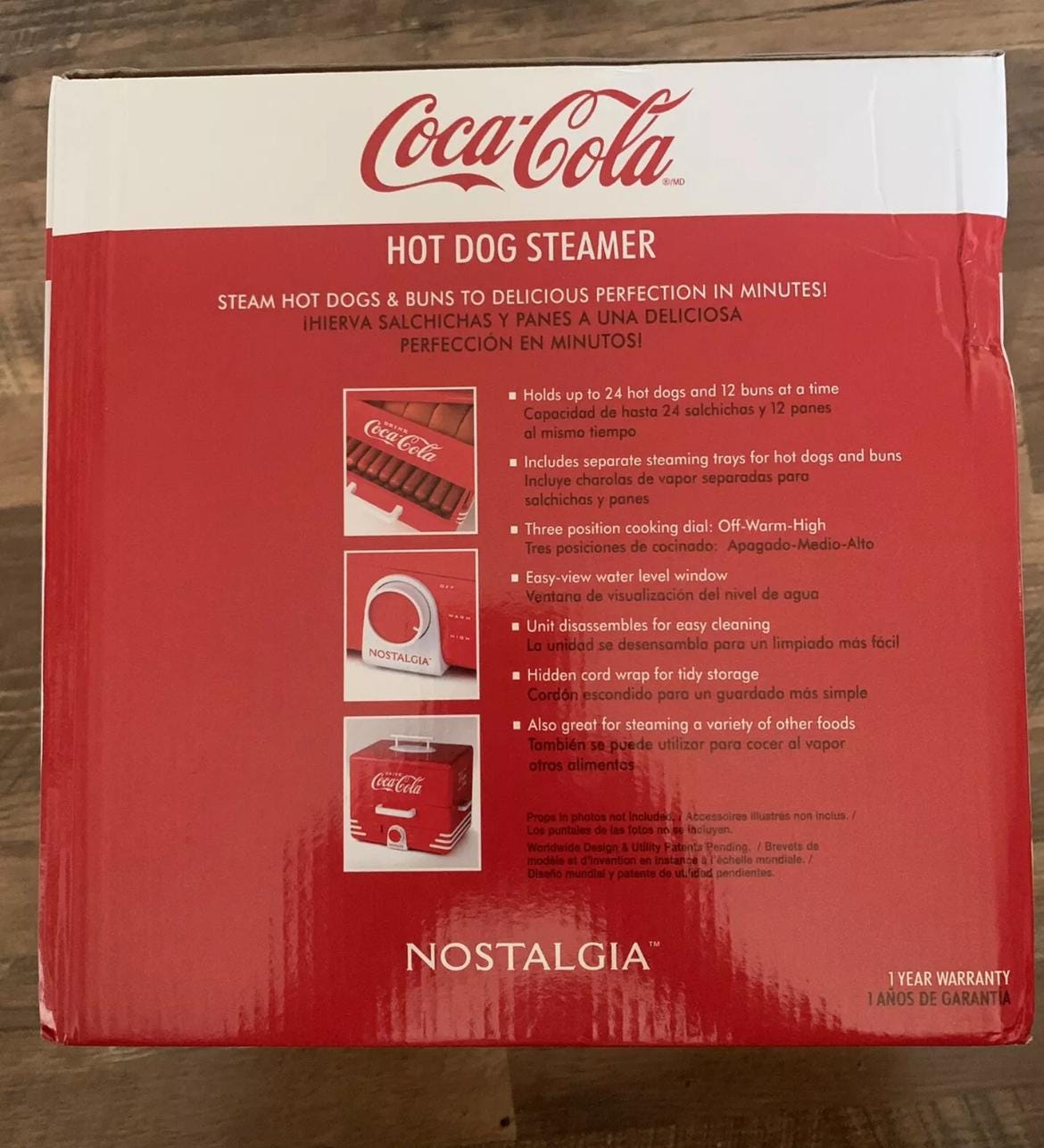 Nostalgia Coca-cola Hot Dog Steamer, Holds 24 Hot Dogs & 12 Buns at A ...
