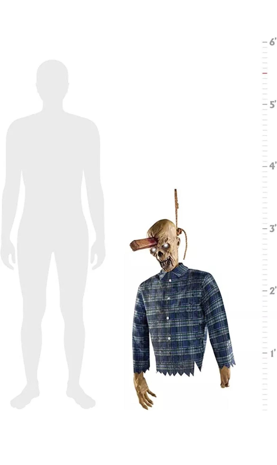 Spirit Halloween 3.2 Ft Spike Animatronic Zombie Animated Scary ...