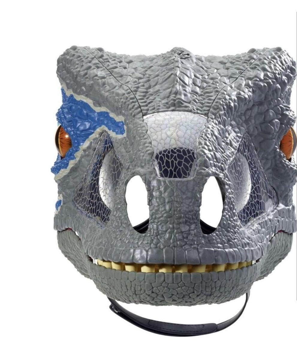 Jurassic World Chomp 'n Roar Mask Velociraptor "blue" - Etsy