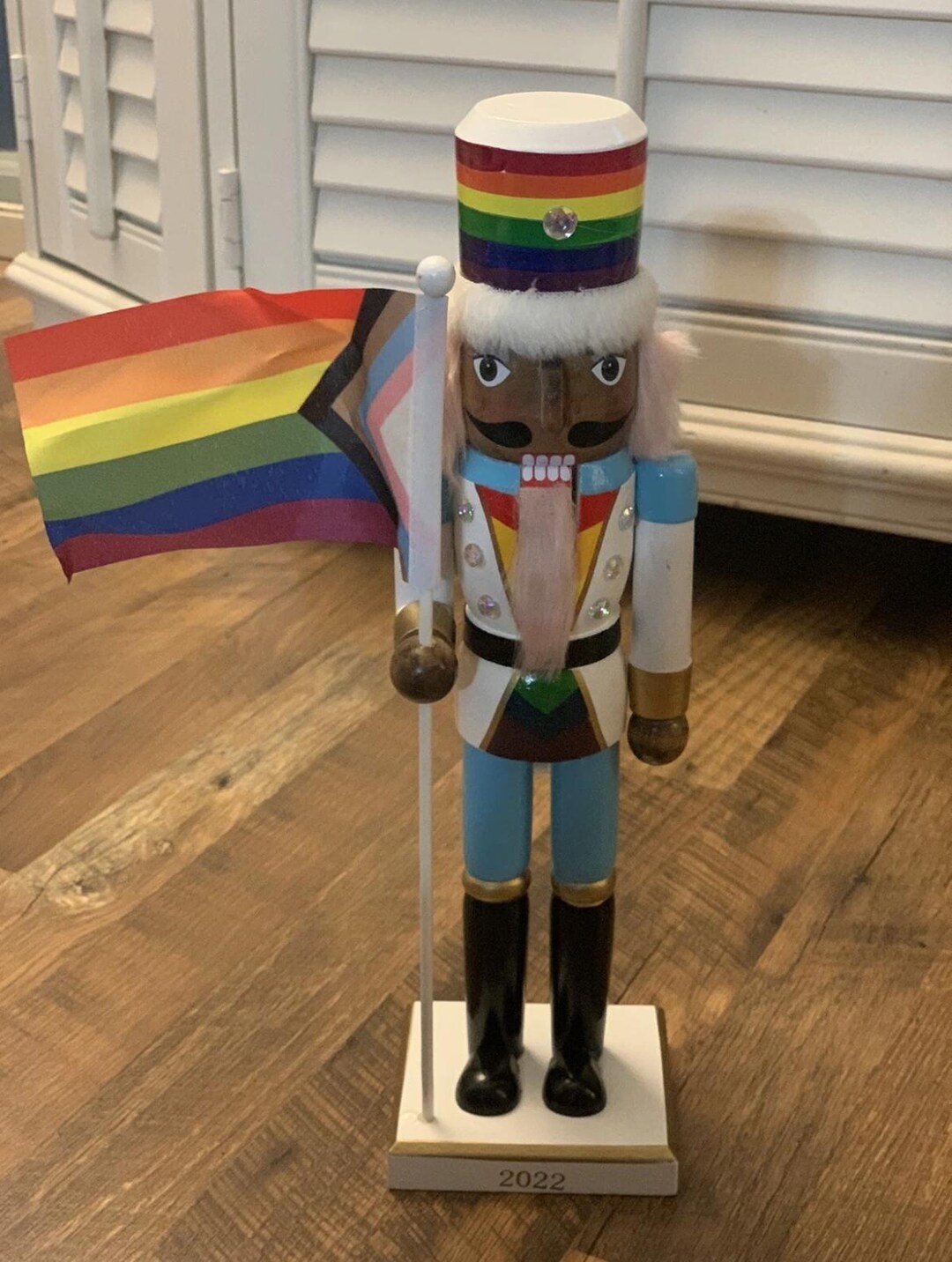 Pride Soldier Nutcracker Figurine Gay Pride Nutcracker Christmas ...