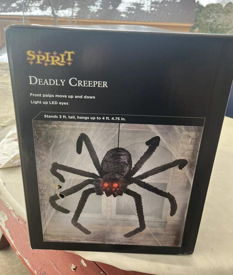 Spirit Halloween 3 Ft Deadly Creeper Animatronic Spider Prop - Etsy