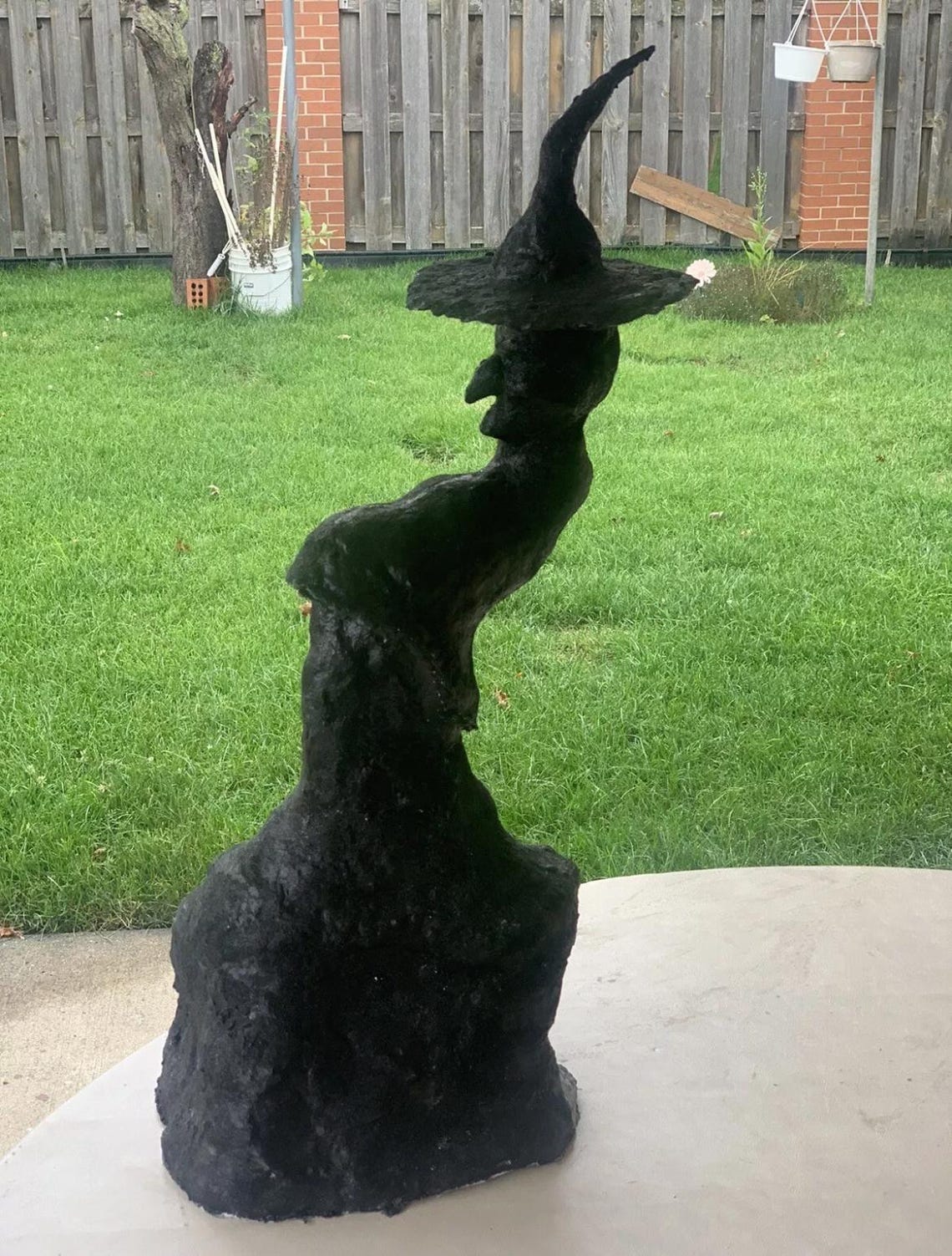 Wicked Witch of the West Wizard of Oz Black Glitter Halloween Statue ...