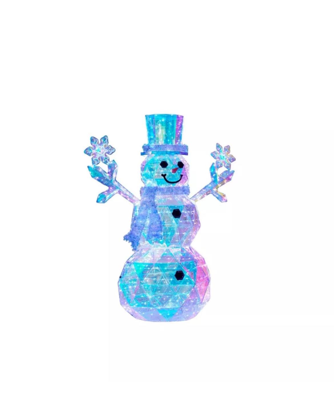 6' Pre-lit Prismatic Snowman (sc) - Etsy