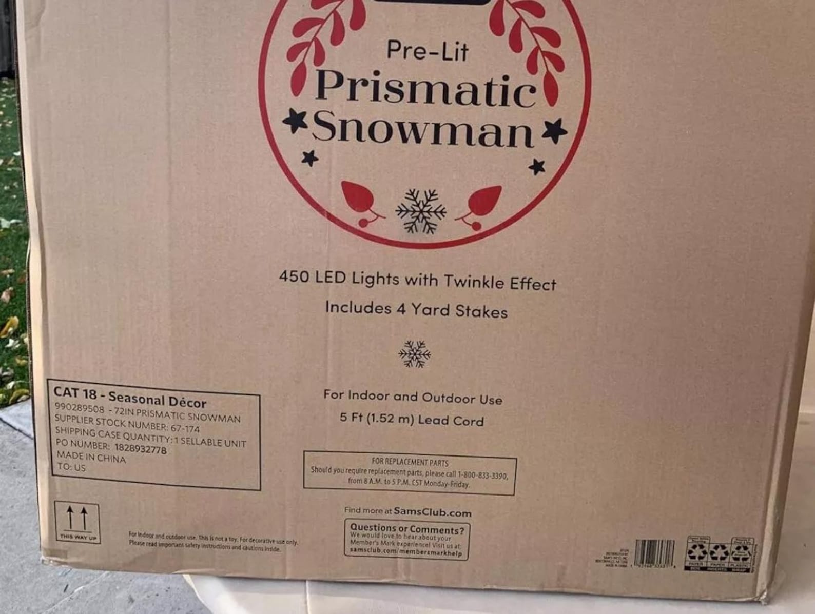 6' Pre-lit Prismatic Snowman (sc) - Etsy