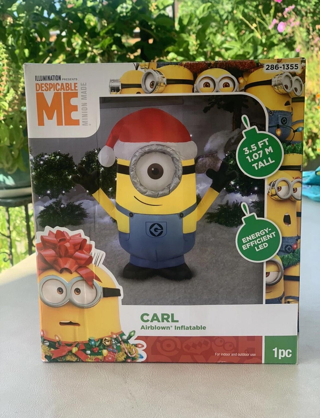 Gemmy Inflatable Carl the Minion Wearing a Santa Hat - Holiday Yard ...