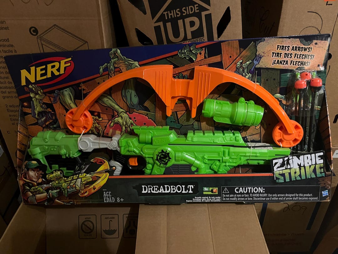 Nerf Zombie Strike Dreadbolt Blaster Toy - B9091 - Etsy