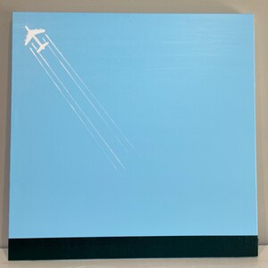 Airplane Acrylic Painting on Canvas - Etsy
